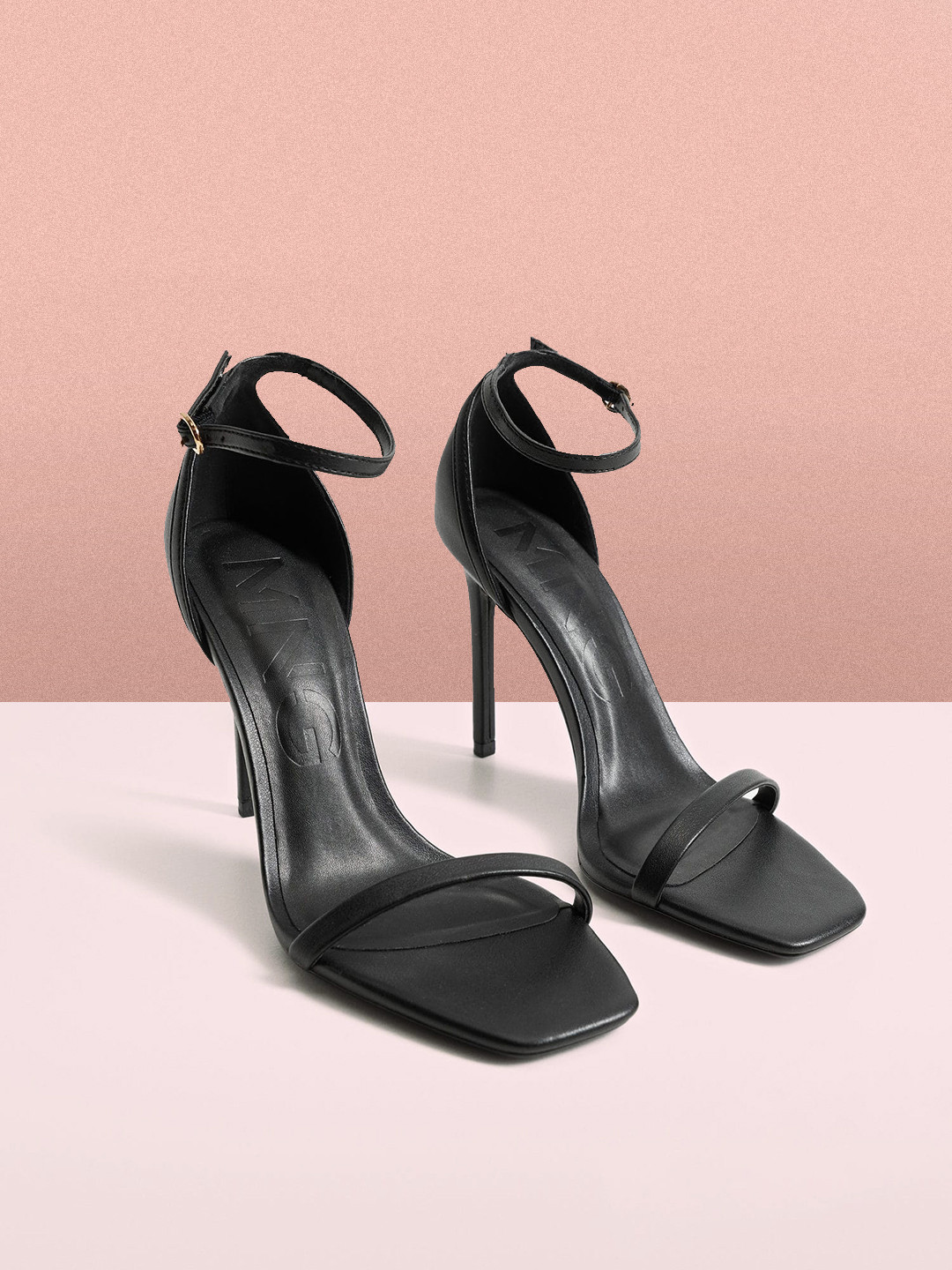 Buy MANGO Black Solid Mid Top Stilettos - Heels for Women 19813578 | Myntra