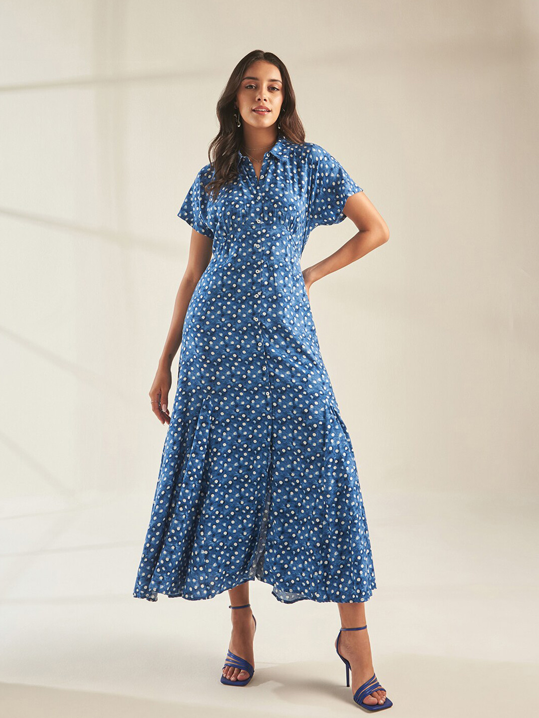Buy Femella Blue A Line Maxi Dress - Dresses for Women 19816180 | Myntra