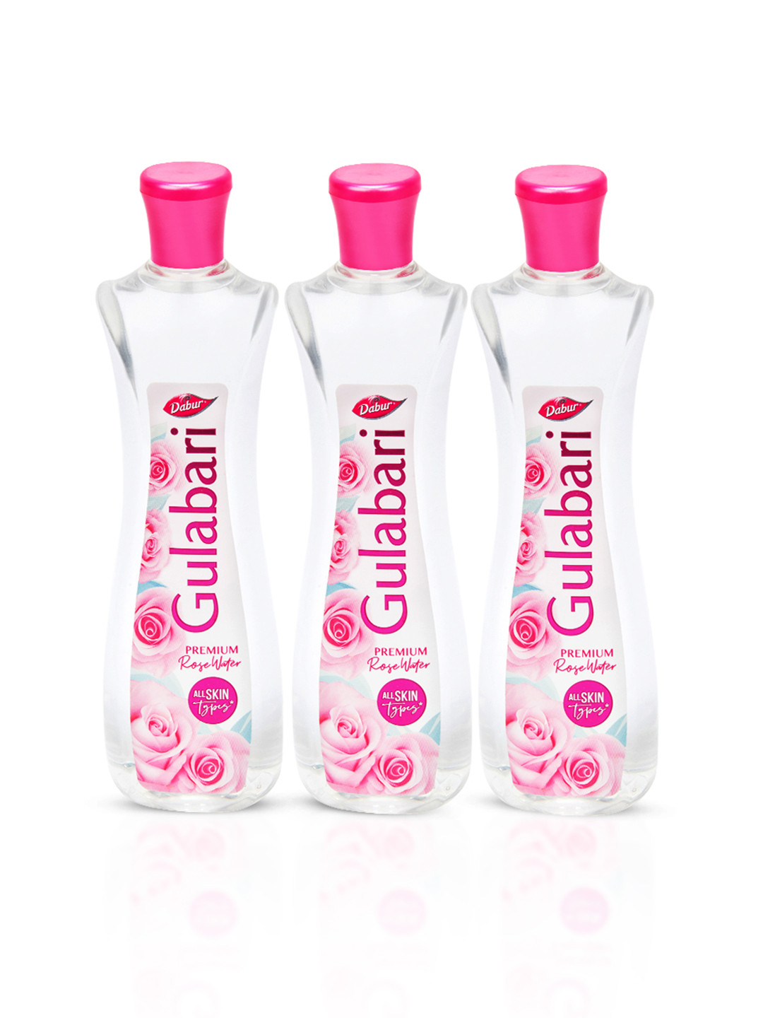 Buy Dabur Set Of 3 Gulabari Premium Rose Water Face Toner For Hydrated ...