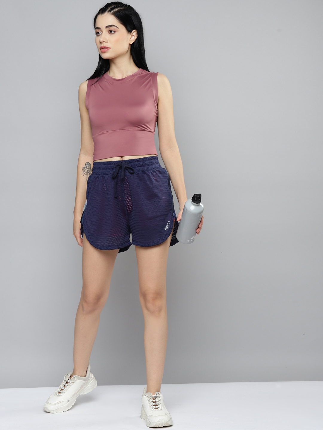 Buy Fitkin Mauve Solid Crop Top Tops For Women 19819522 Myntra