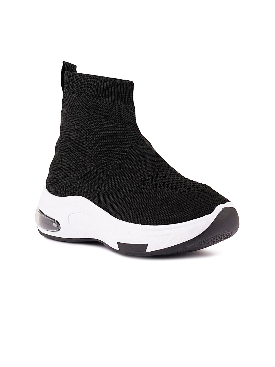 Buy London Rag Women Black Woven Design Slip On Sneakers - Casual Shoes ...