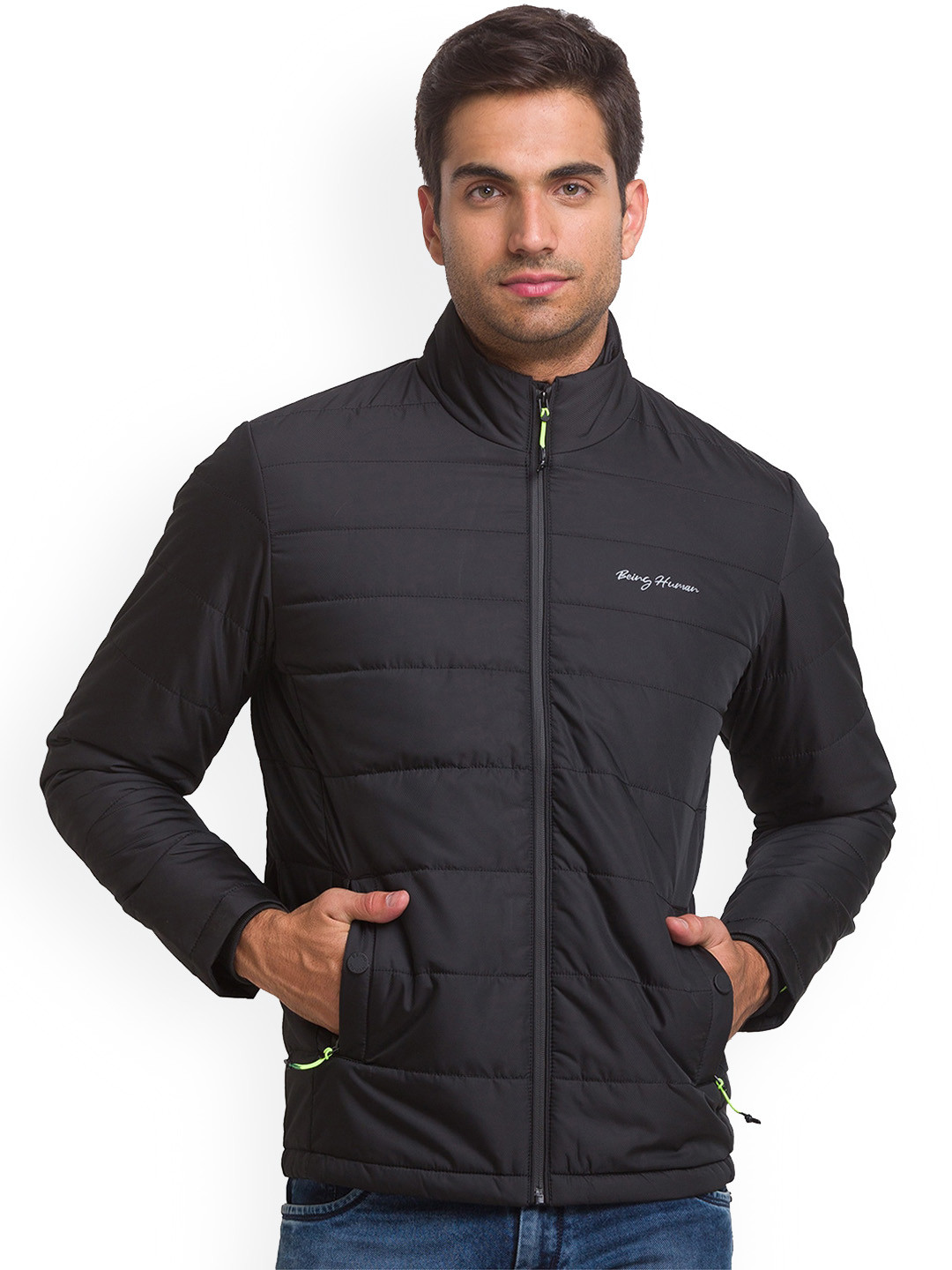 Buy Being Human Men Black Padded Jacket - Jackets for Men 19823966 | Myntra