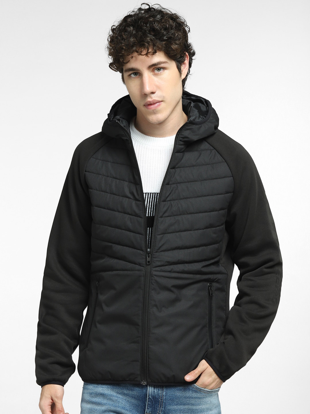 Buy Jack & Jones Men Black Quilted Jacket - Jackets for Men 19824304 ...
