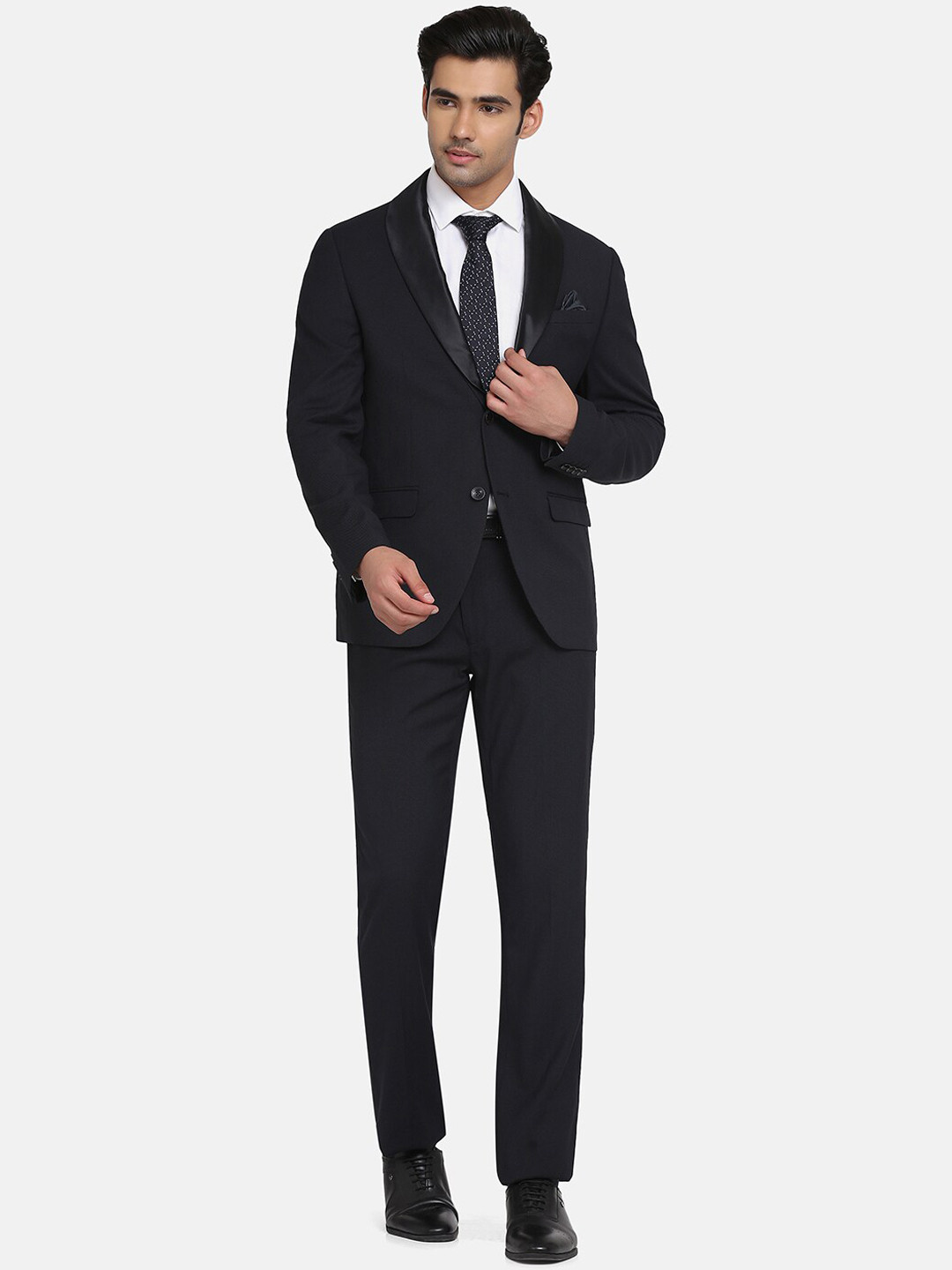 Buy Blackberrys Men Black Solid Slim Fit Single Breasted Formal Suit ...