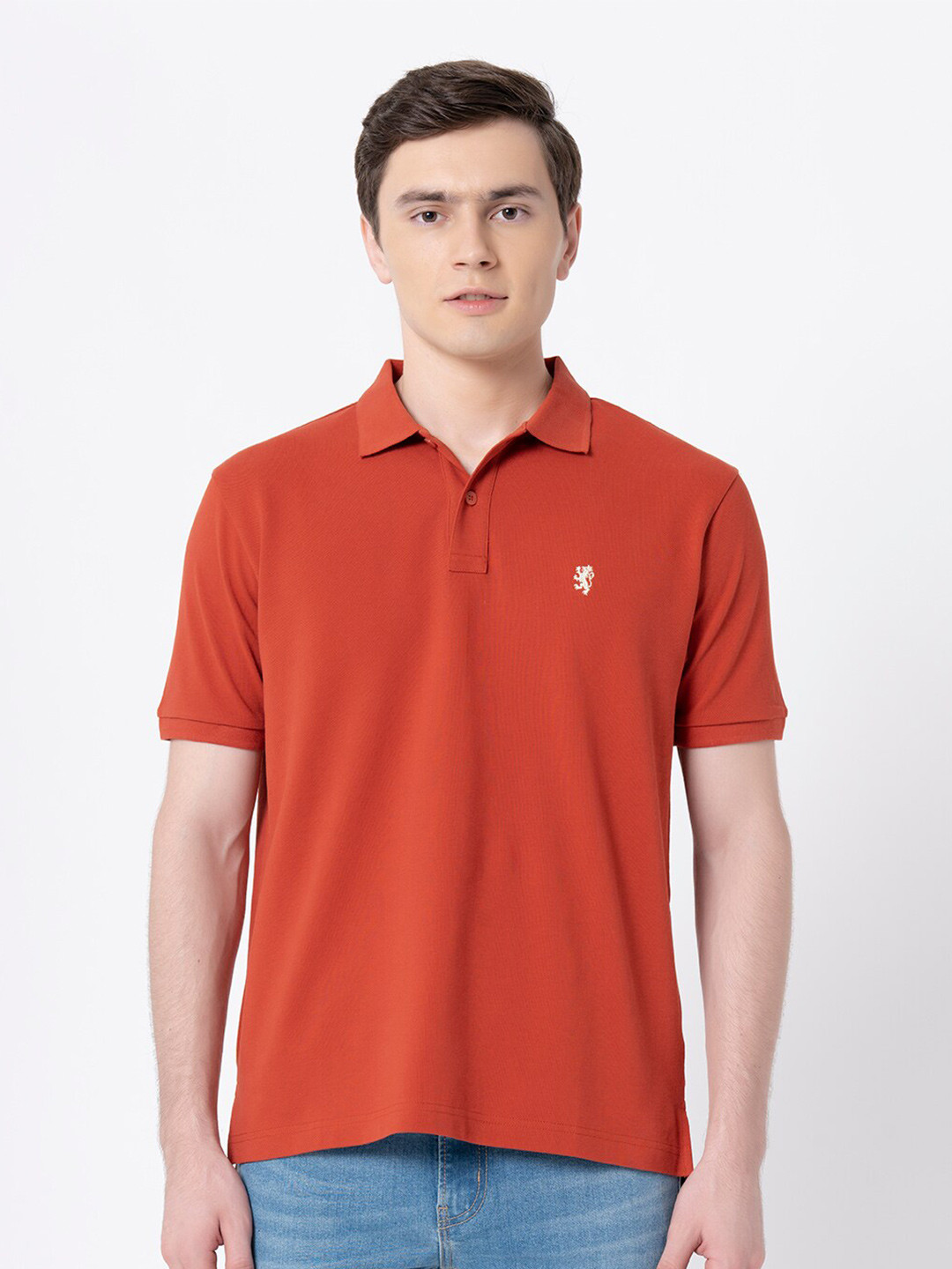 Buy Red Tape Men Rust Polo Collar T Shirt - Tshirts for Men 19828288 ...