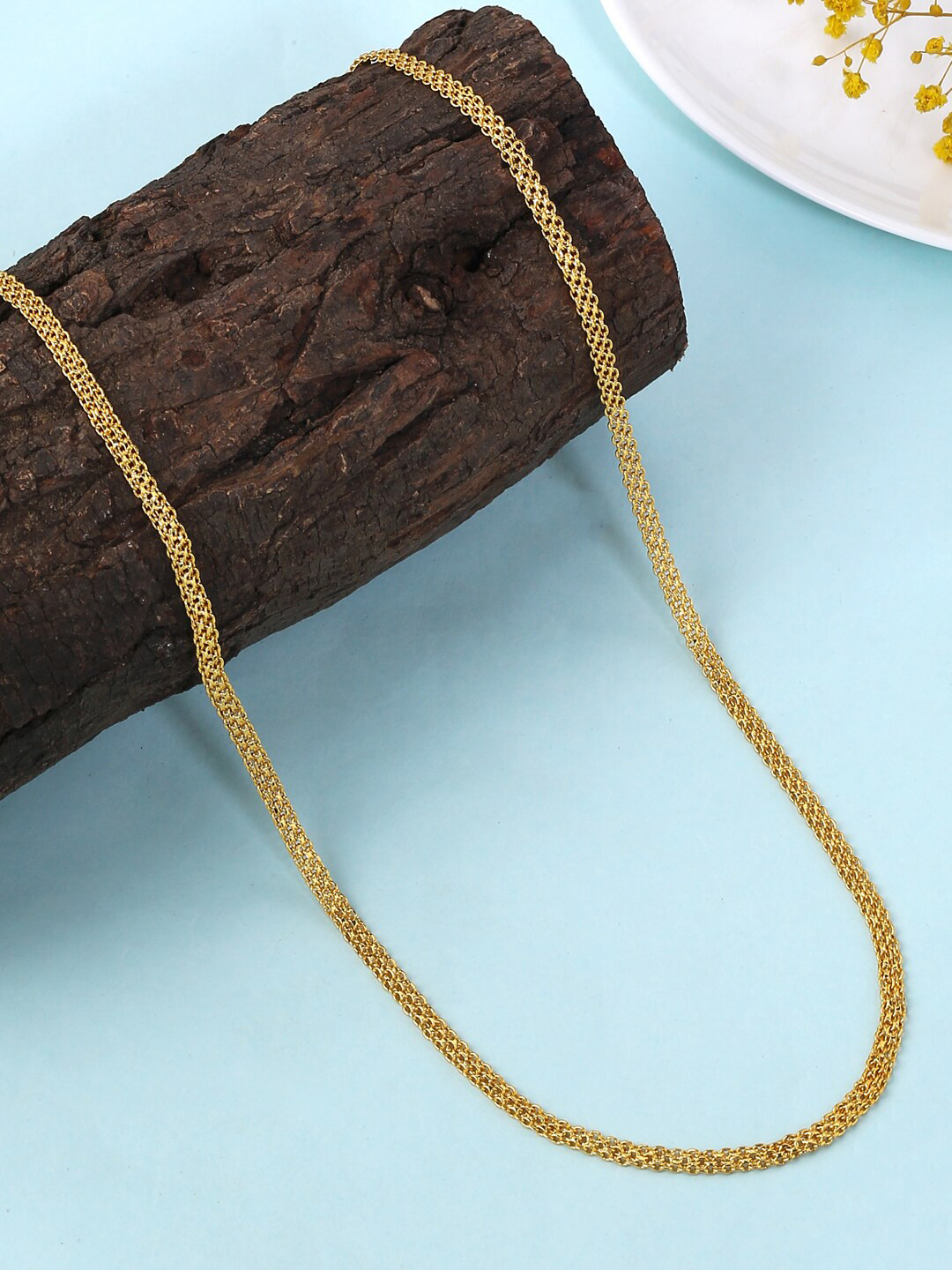 Buy Natures Buggy Men Gold Toned Brass Gold Plated Chain - Necklace And ...