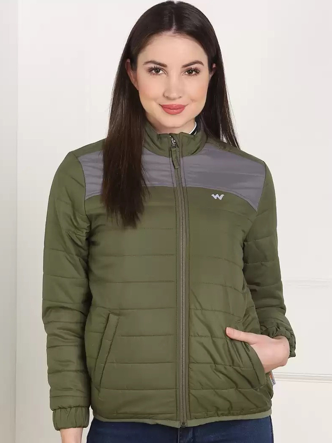 Buy Wildcraft Women Olive Green Lightweight Padded Jacket - Jackets for ...