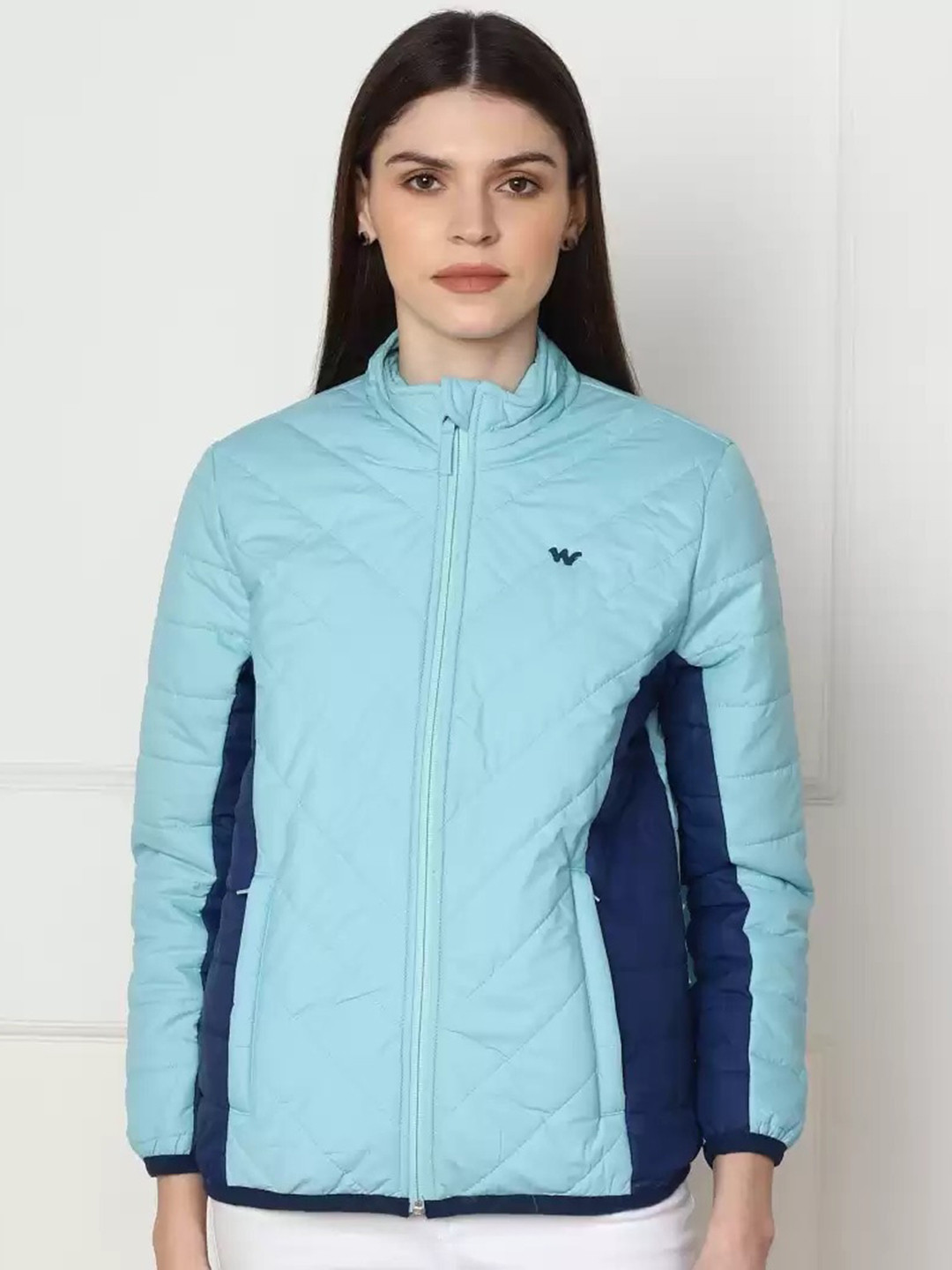 Buy Wildcraft Women Blue Windcheater Padded Jacket - Jackets for Women ...