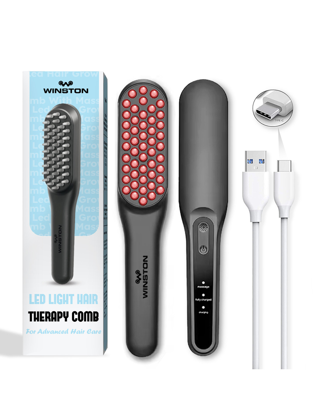 Buy WINSTON LED Scalp Massage Therapy Comb To Boost Hair Regrowth ...