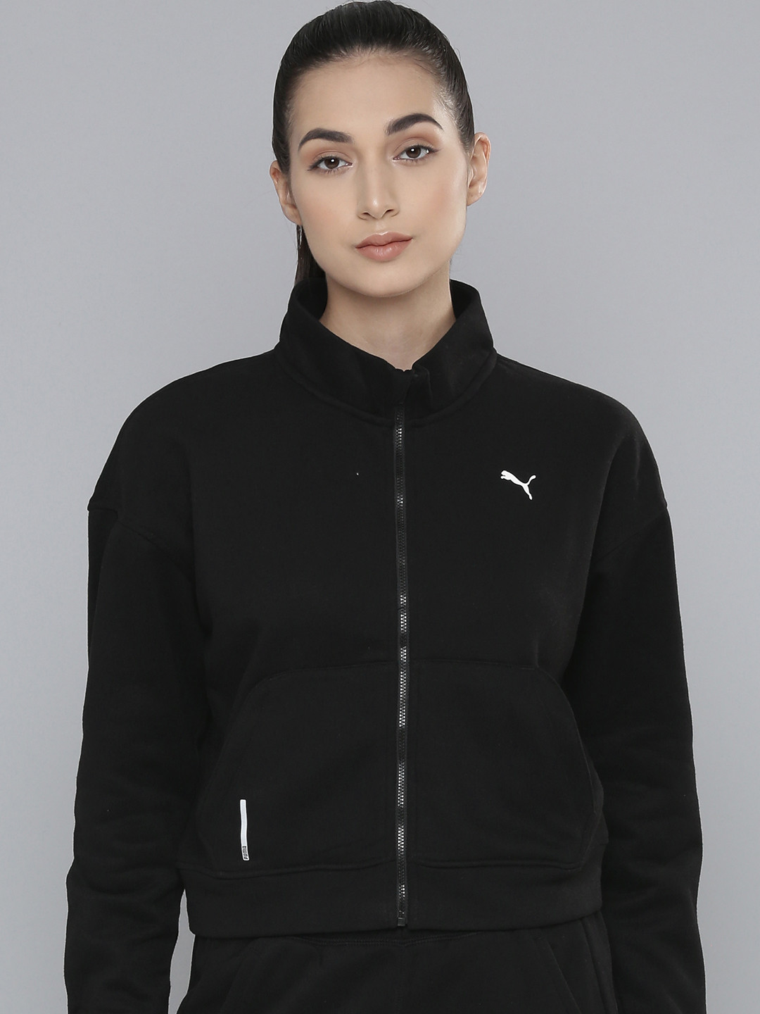 Buy Puma Women Black Solid DryCELL Fav Knit Training Tracksuit ...