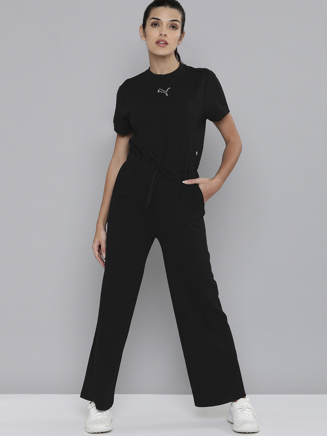 Buy Puma Women Black Basic Jumpsuit - Jumpsuit for Women 19834632 | Myntra