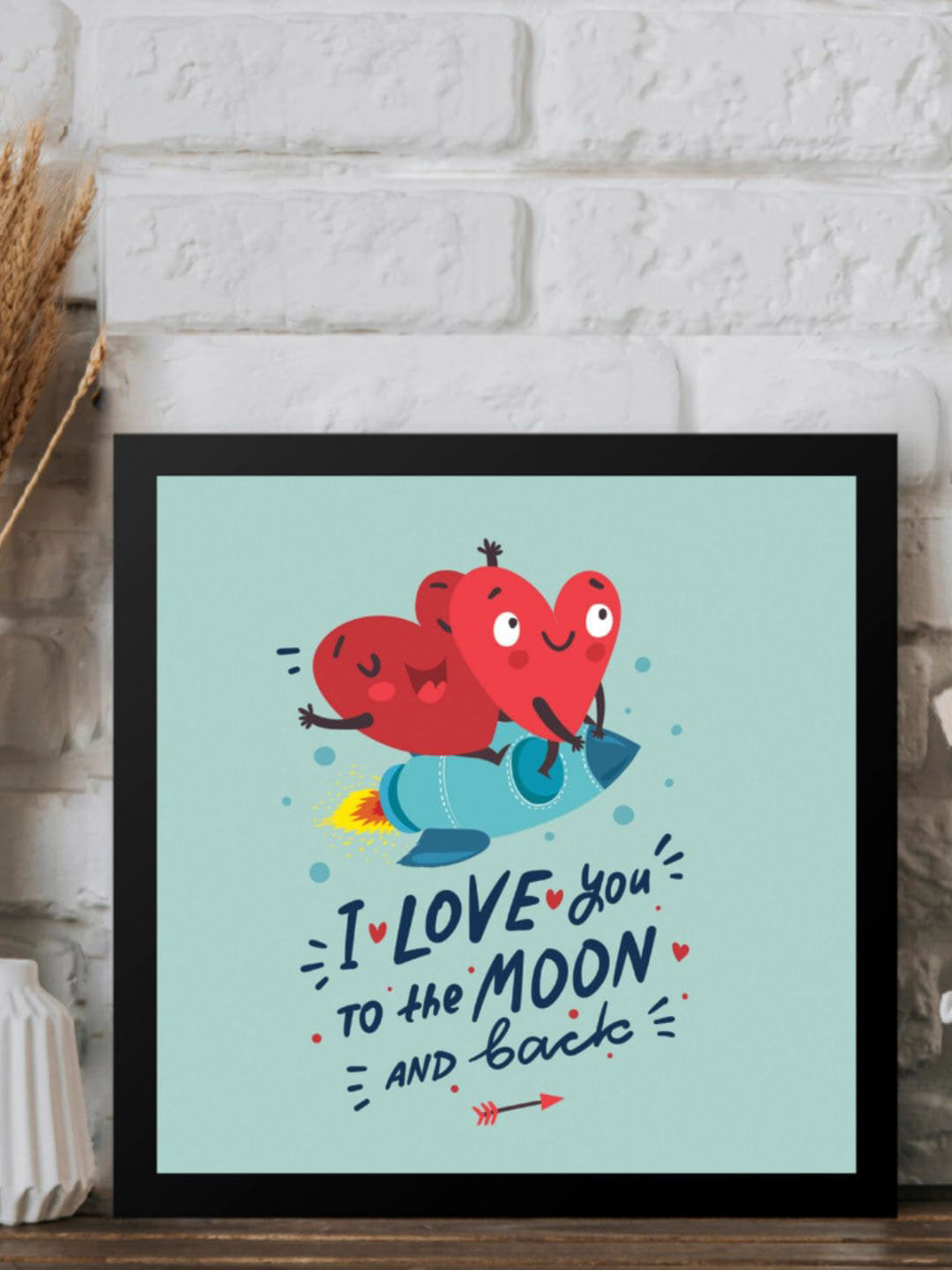 Buy Gathari Green & Red Wooden Posters Framed Wall Art - Wall Art for ...