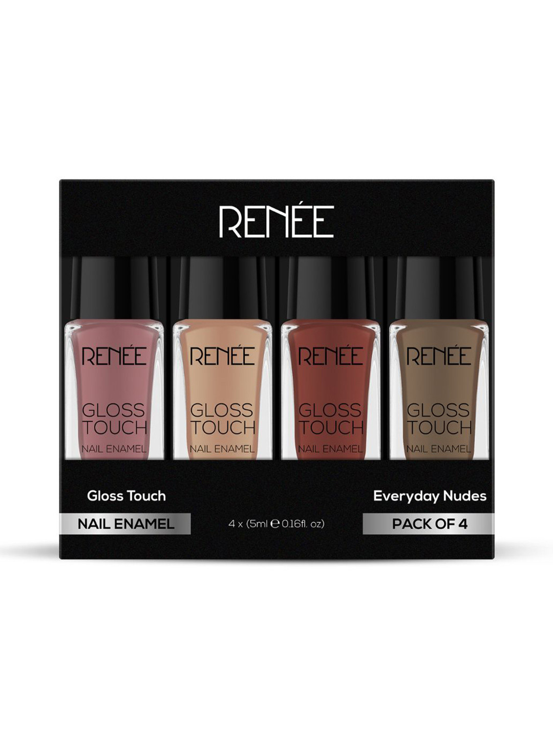 Buy Renee Set Of 4 Gloss Touch Nail Enamels, 20ml N02 Everyday Nudes ...