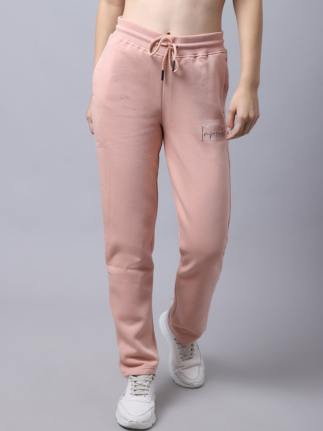Buy Cantabil Women Peach Solid Cotton Track Pants - Track Pants for Women 19841394 | Myntra