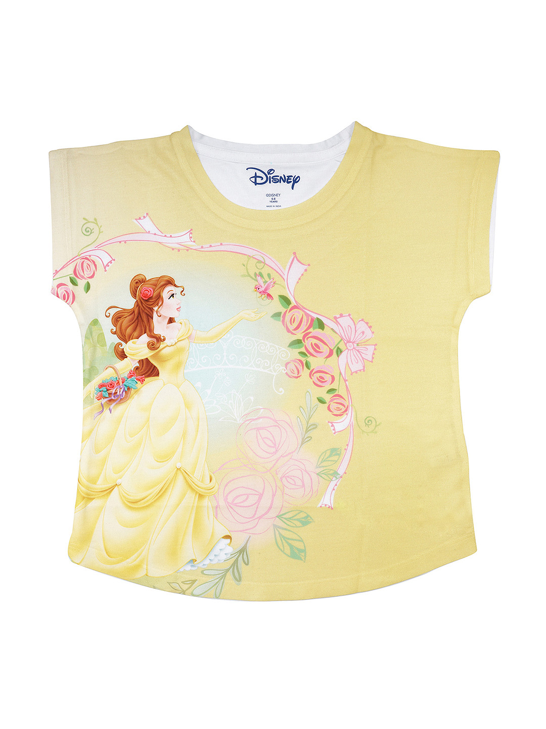 Buy Disney Princess Girls Yellow Printed Top - Tops for Girls 1984505 ...