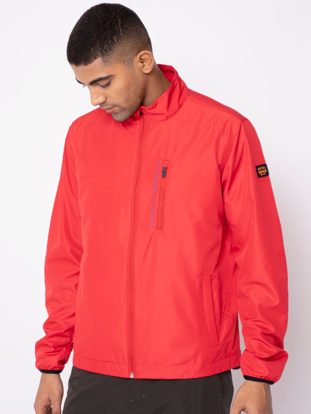 Buy Royal Enfield Men Red Outdoor Sporty Jacket - Jackets for Men ...