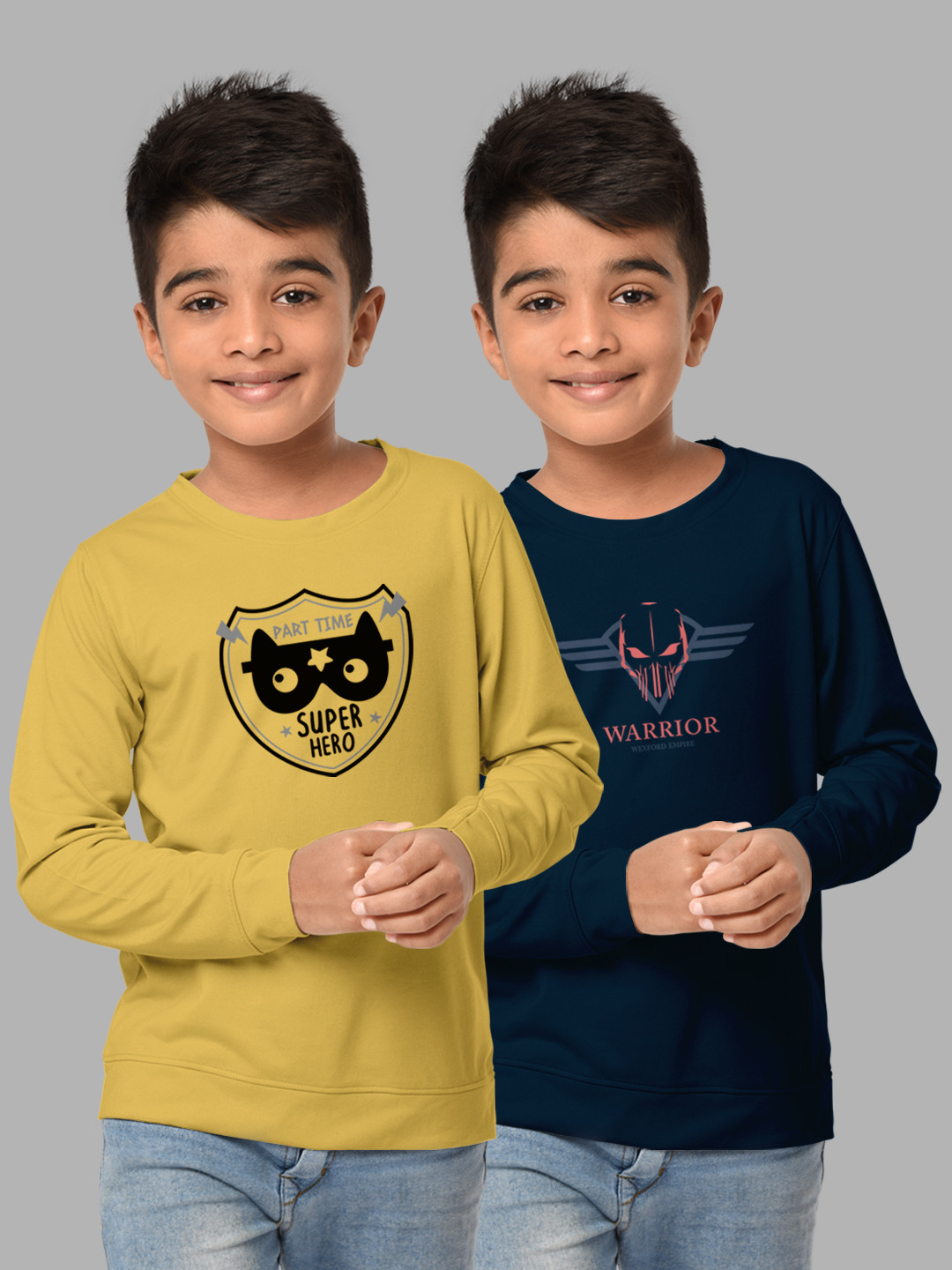 Buy HELLCAT Boys Yellow Pack Of 2 Printed T Shirt - Tshirts for Boys ...