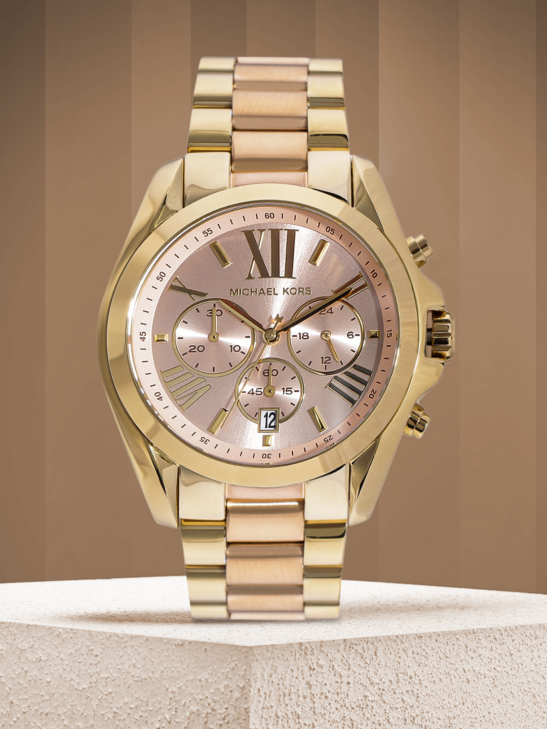 Buy Michael Kors BRADSHAW Women Gold Analogue Watch MK6359 - Watches ...