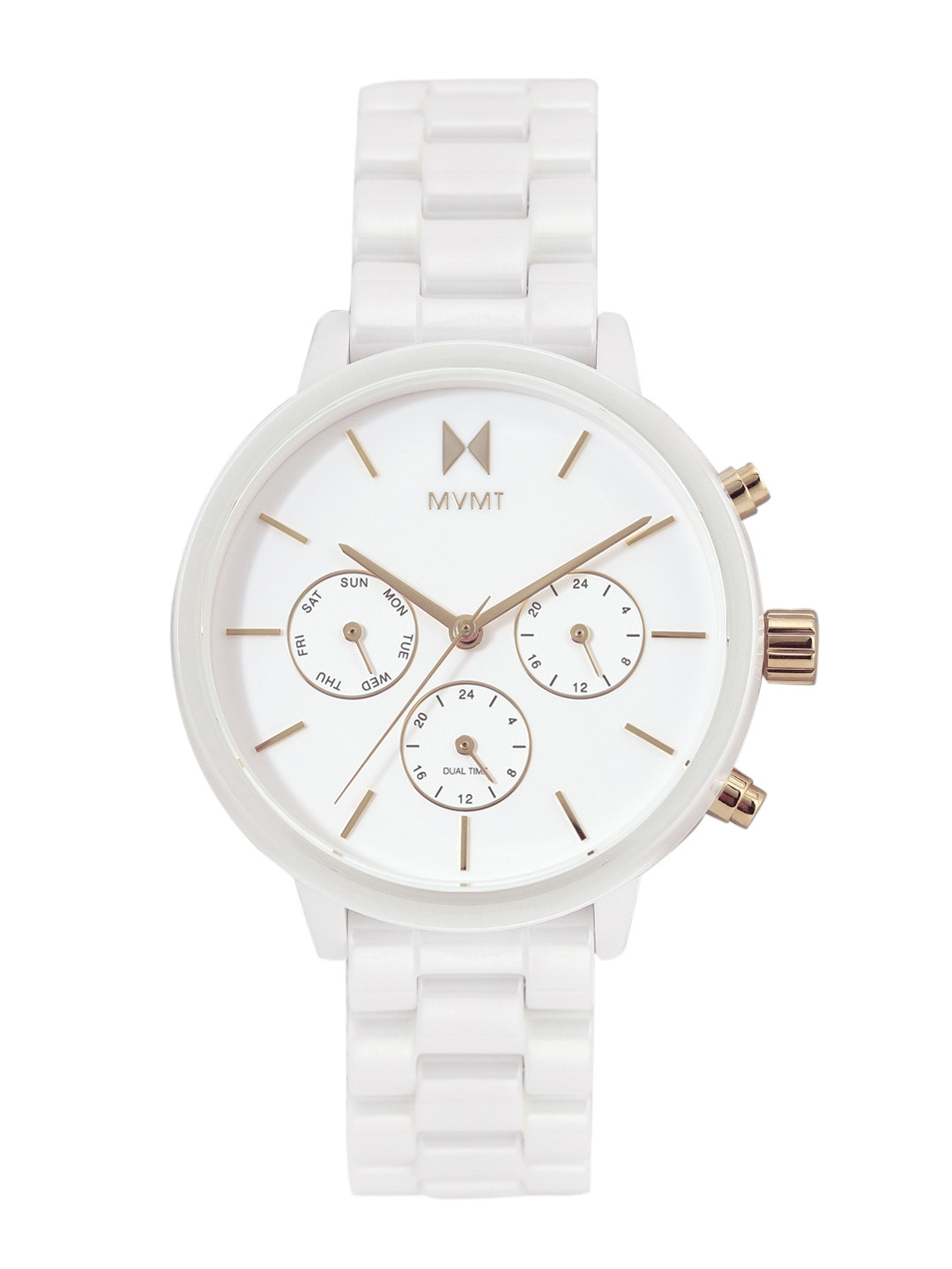 Buy MVMT Women White Dial & Ceramic Straps Nova Analogue Watch 28000120 ...