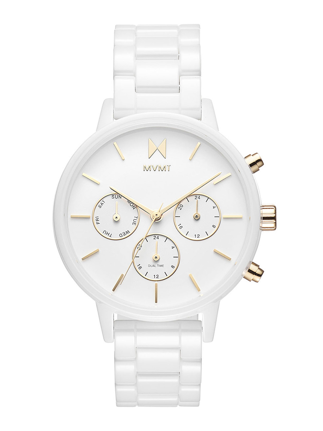 Buy MVMT Women White Dial & Ceramic Straps Nova Analogue Watch 28000120 ...