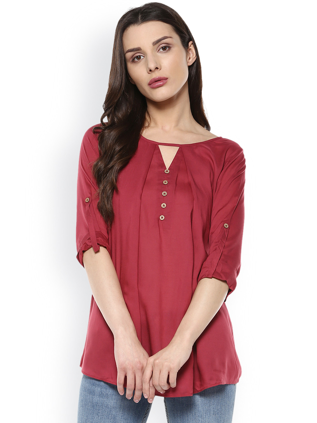 Buy Taurus Women Maroon Top - Tops for Women 1987124 | Myntra