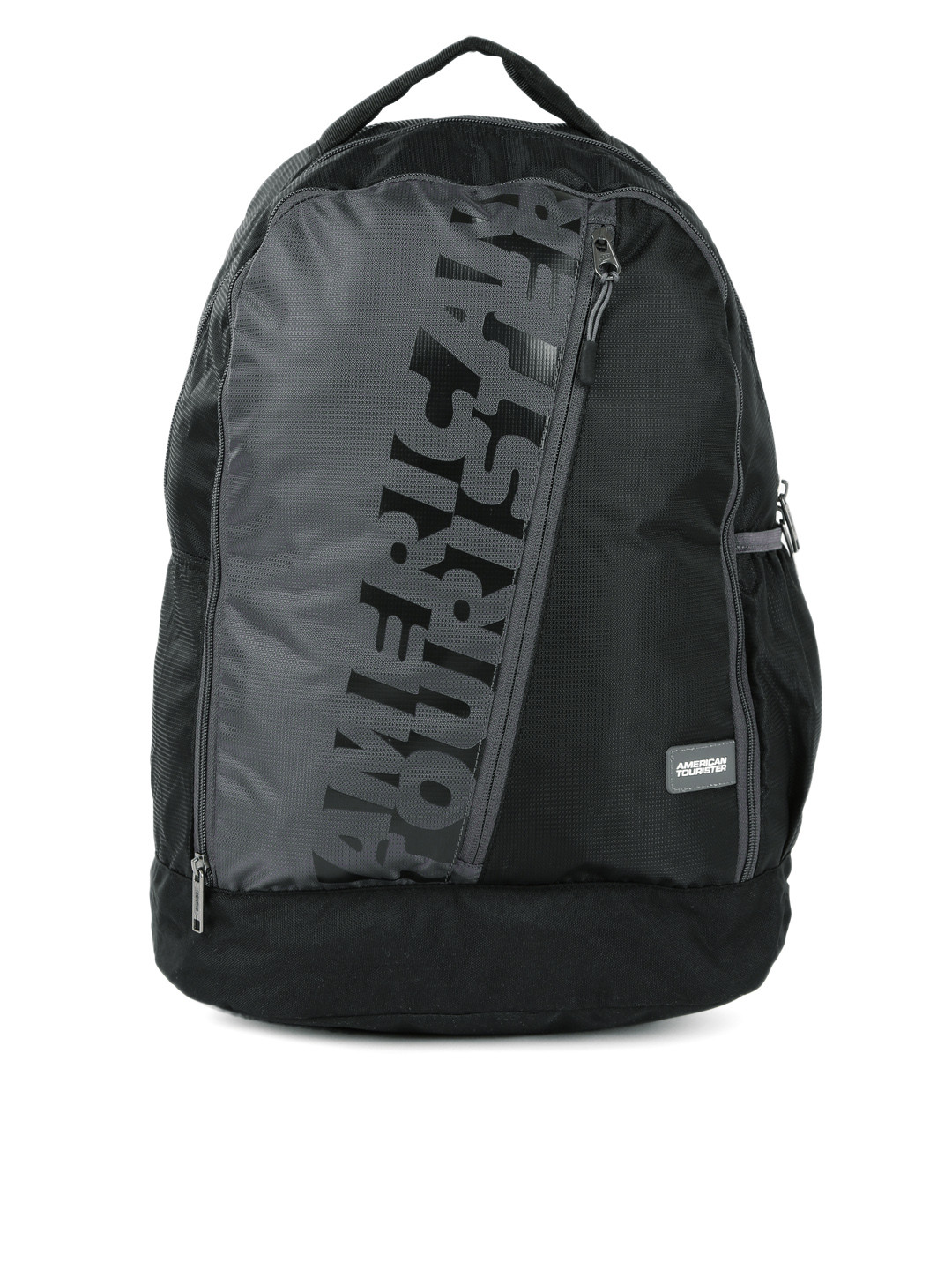 Buy AMERICAN TOURISTER Unisex Black & Grey Colourblocked Backpack ...
