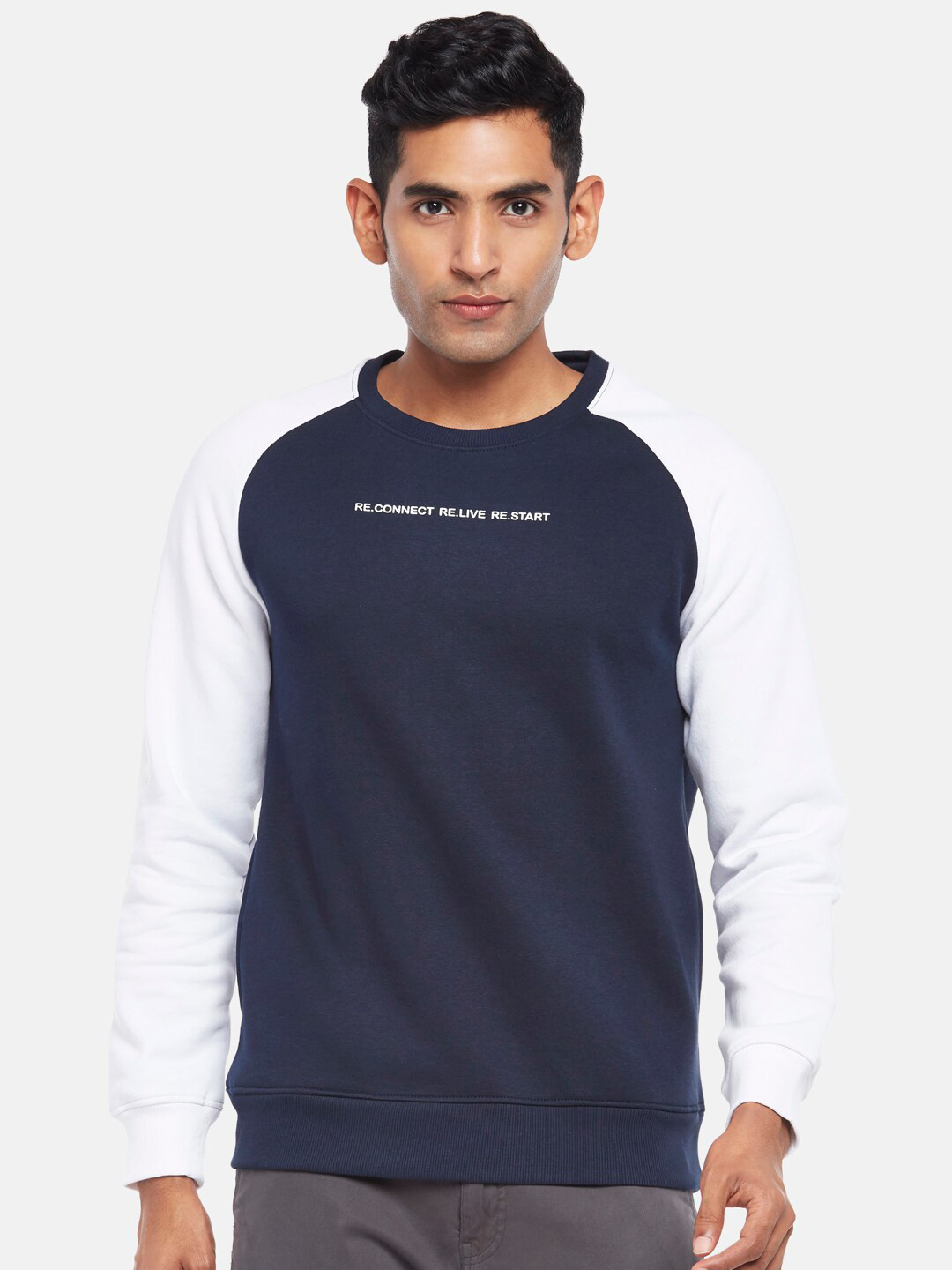 Buy Urban Ranger By Pantaloons Men Navy Blue Sweatshirt - Sweatshirts ...