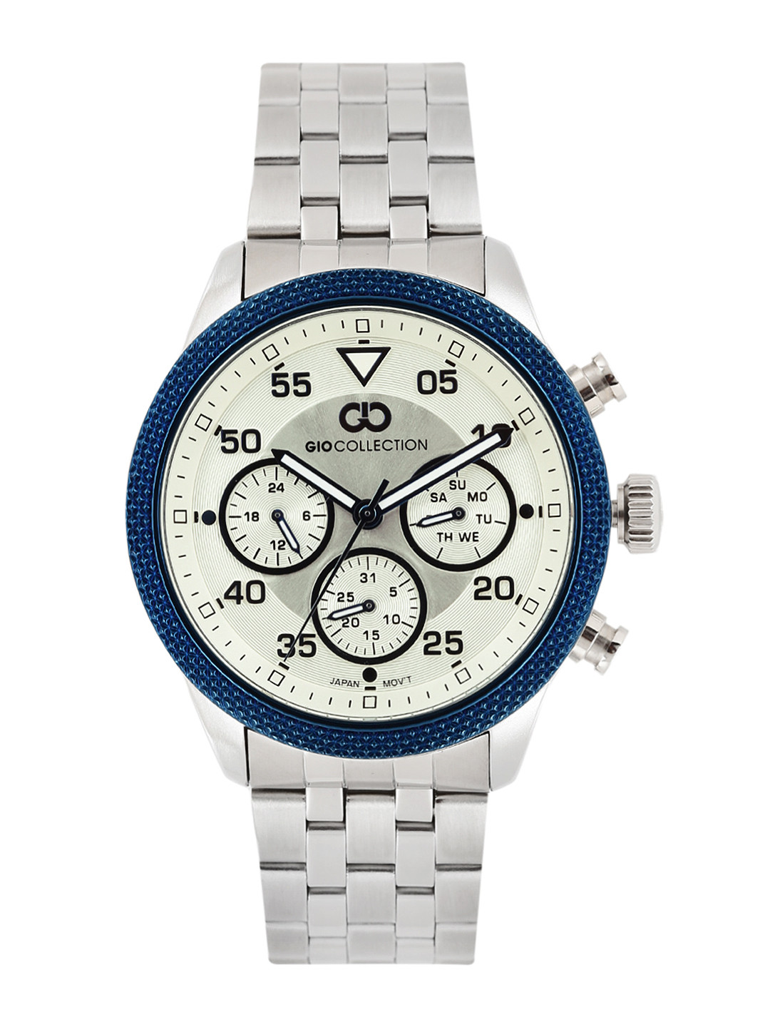 Buy GIO COLLECTION Men Silver Toned Analogue Watch - Watches for Men ...