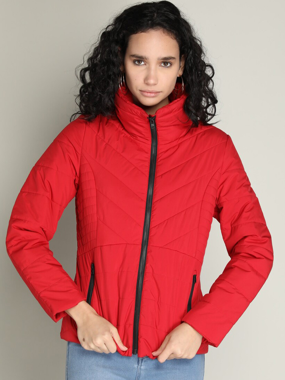 Buy LURE URBAN Women Red Solid Tailored Jacket - Jackets for Women ...