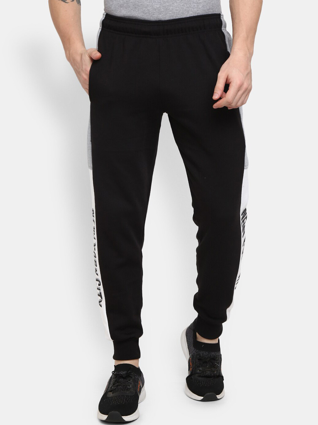 Buy V Mart Men Black Regular Fit Solid Joggers - Track Pants for Men ...