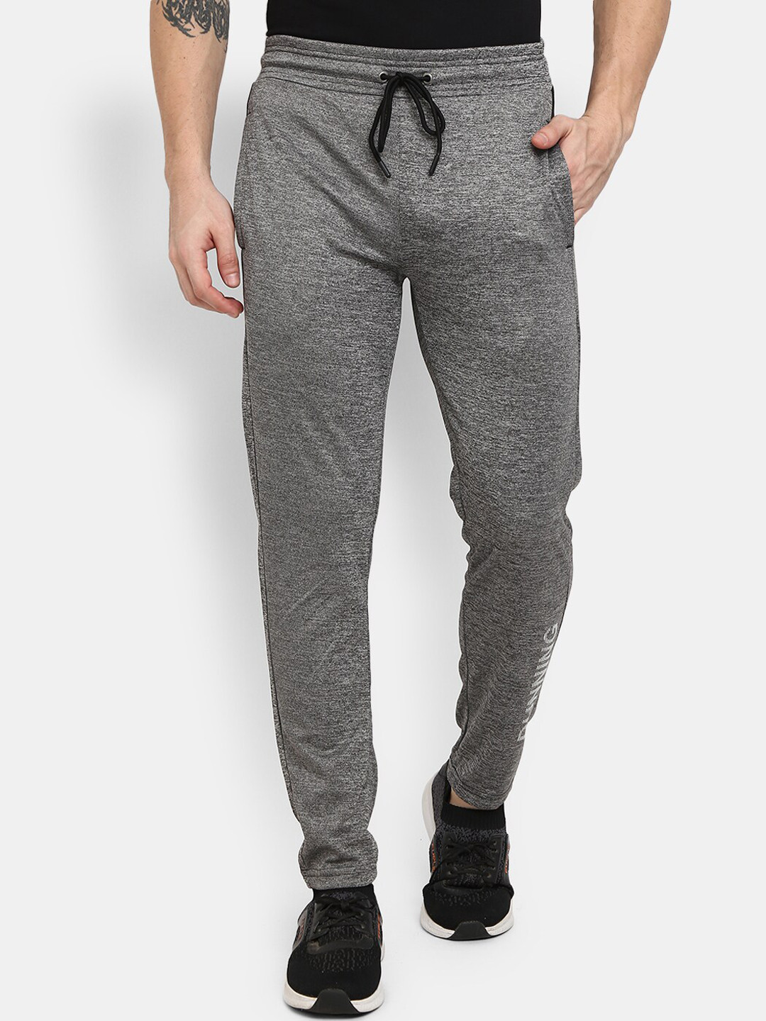 Buy V Mart Men Grey Regular Fit Solid Track Pants - Track Pants for Men ...