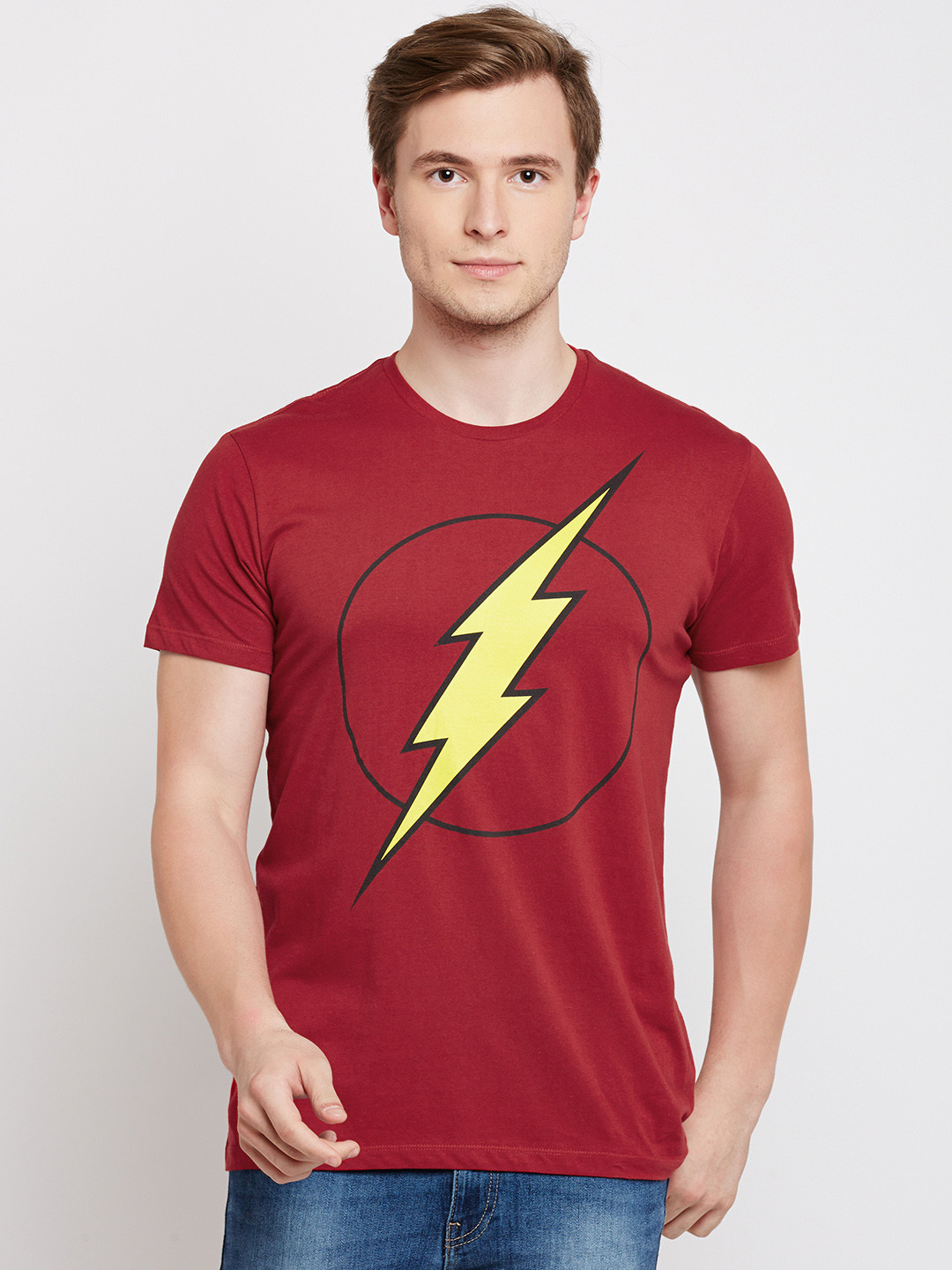Buy Free Authority Red Flash Printed Tshirt For Men - Tshirts for Men ...