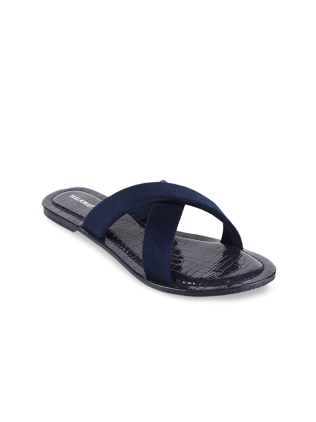 Buy WALKWAY By Metro Women Blue Open Toe Flats - Flats for Women ...