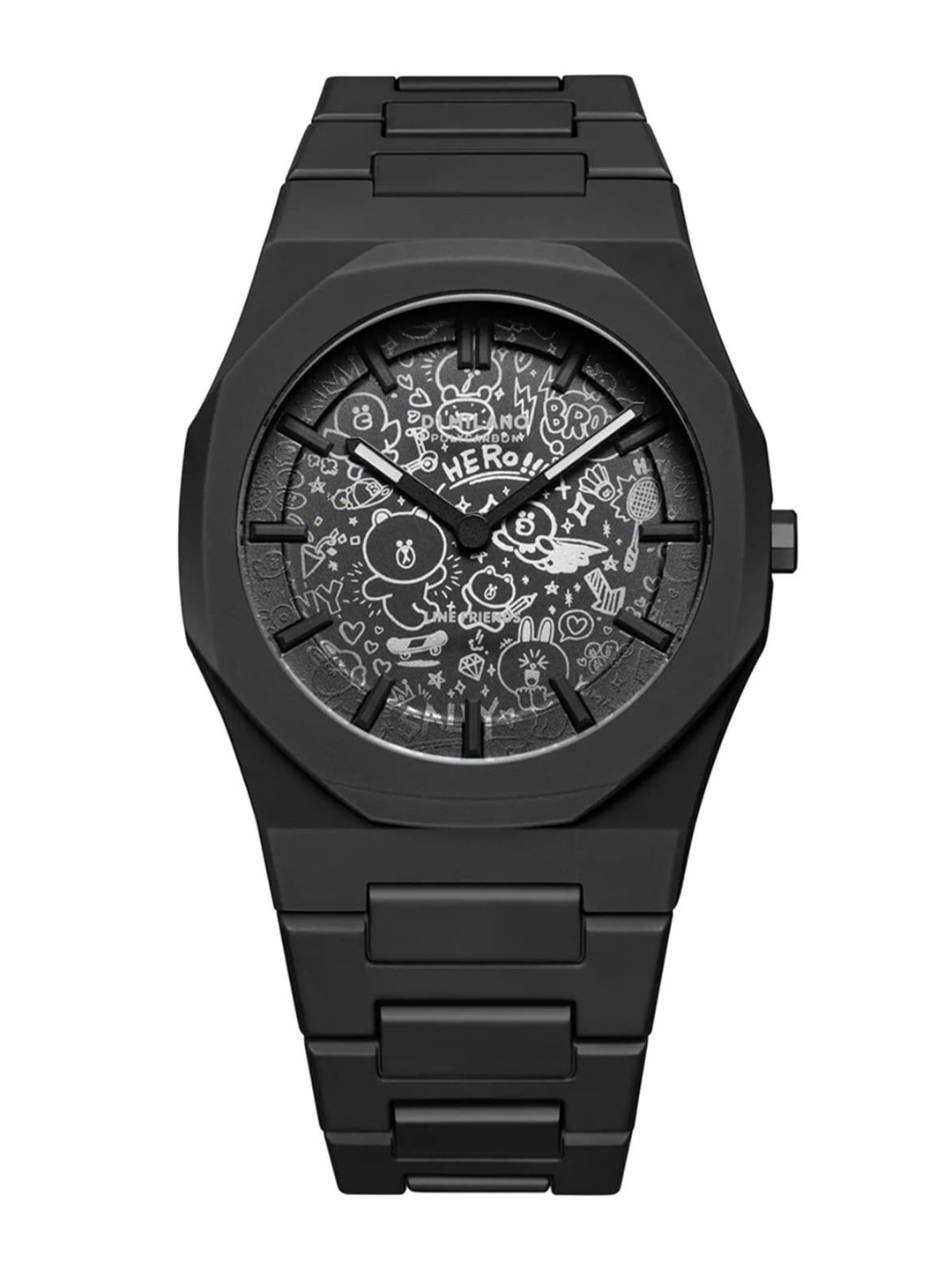 Buy D1 Milano Men Black Dial & Black Straps Polycarbonate Analogue ...