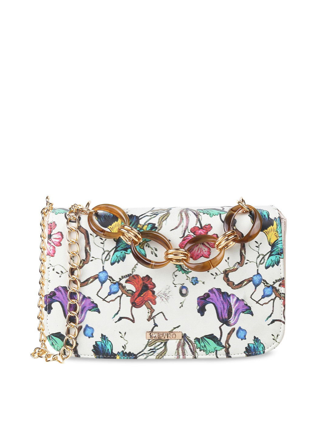 Buy Metro Women Multicolor Floral Printed PU Clutch - Clutches for ...