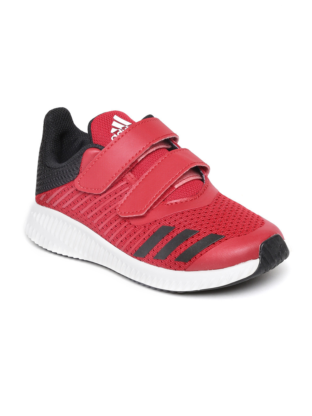 Buy ADIDAS Kids Red Fortarun Cushioned Footbed Knit Running Shoes ...