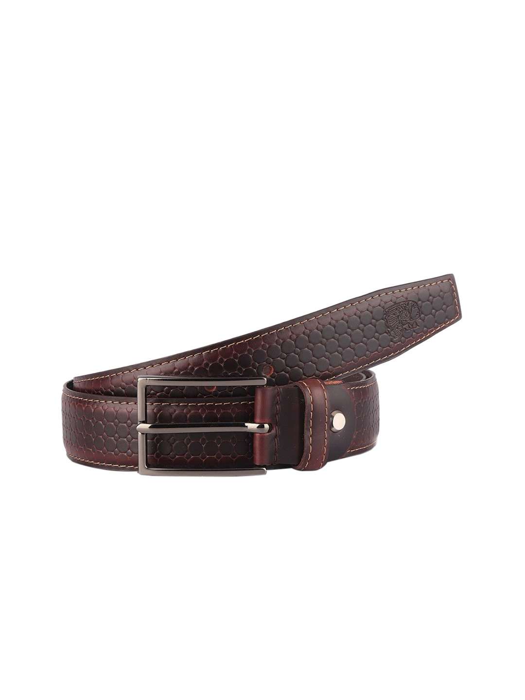 Buy Red Chief Men Brown Textured Leather Belt - Belts for Men 19901516 ...
