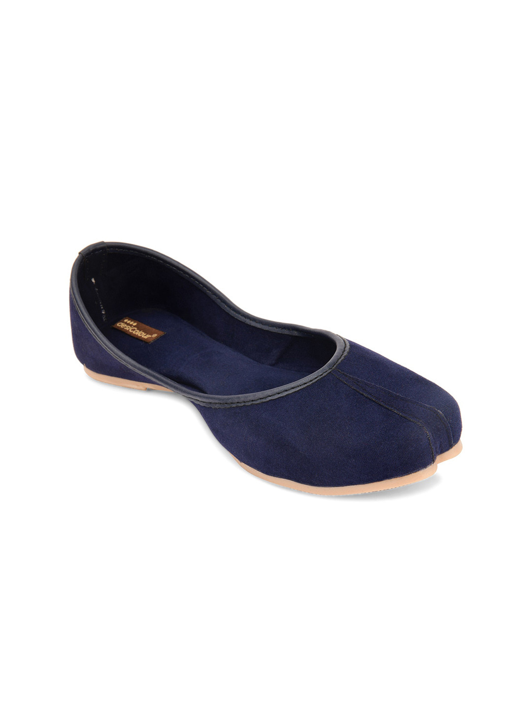 Buy DESI COLOUR Blue Ethnic Mojaris Flats - Flats for Women 19902612 ...