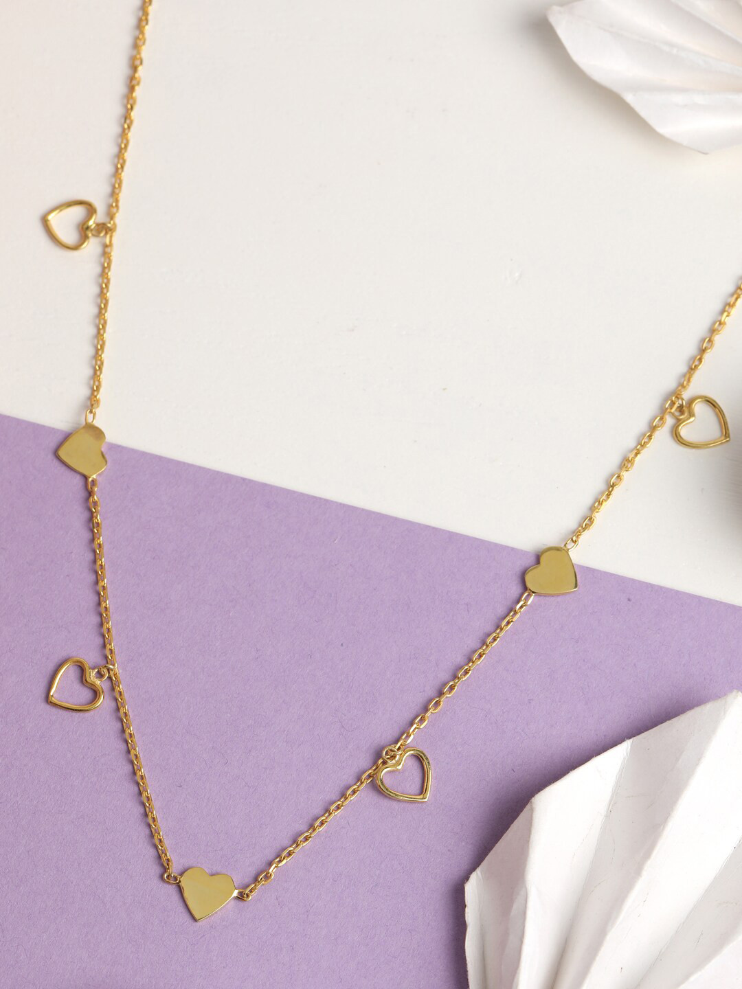 Buy Clara Women Gold Toned Sterling Silver Gold Plated Necklace ...