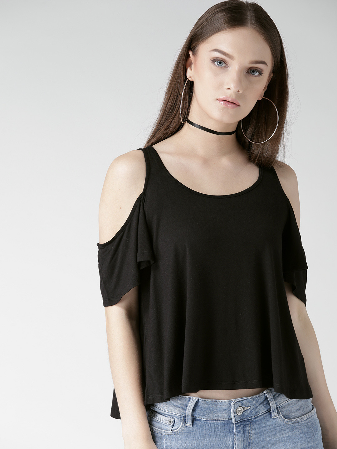 Buy FOREVER 21 Women Black A Line Top - Tops for Women 1990443 | Myntra