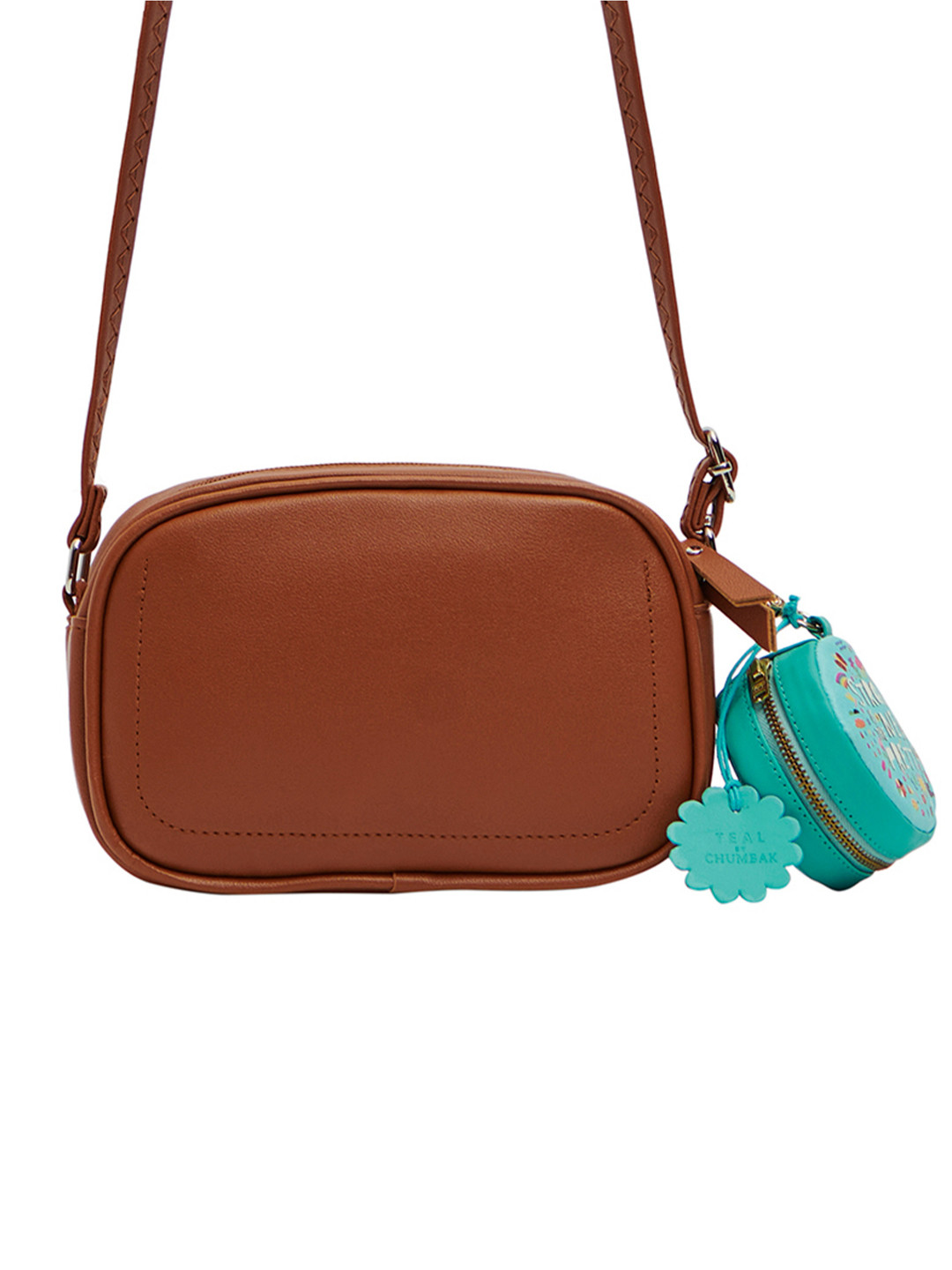 Buy TEAL BY CHUMBAK Brown PU Swagger Sling Bag - Handbags for Women ...