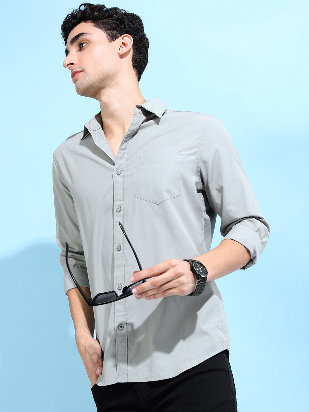 Buy KETCH Men Grey Slim Fit Casual Shirt - Shirts for Men 19905534 | Myntra