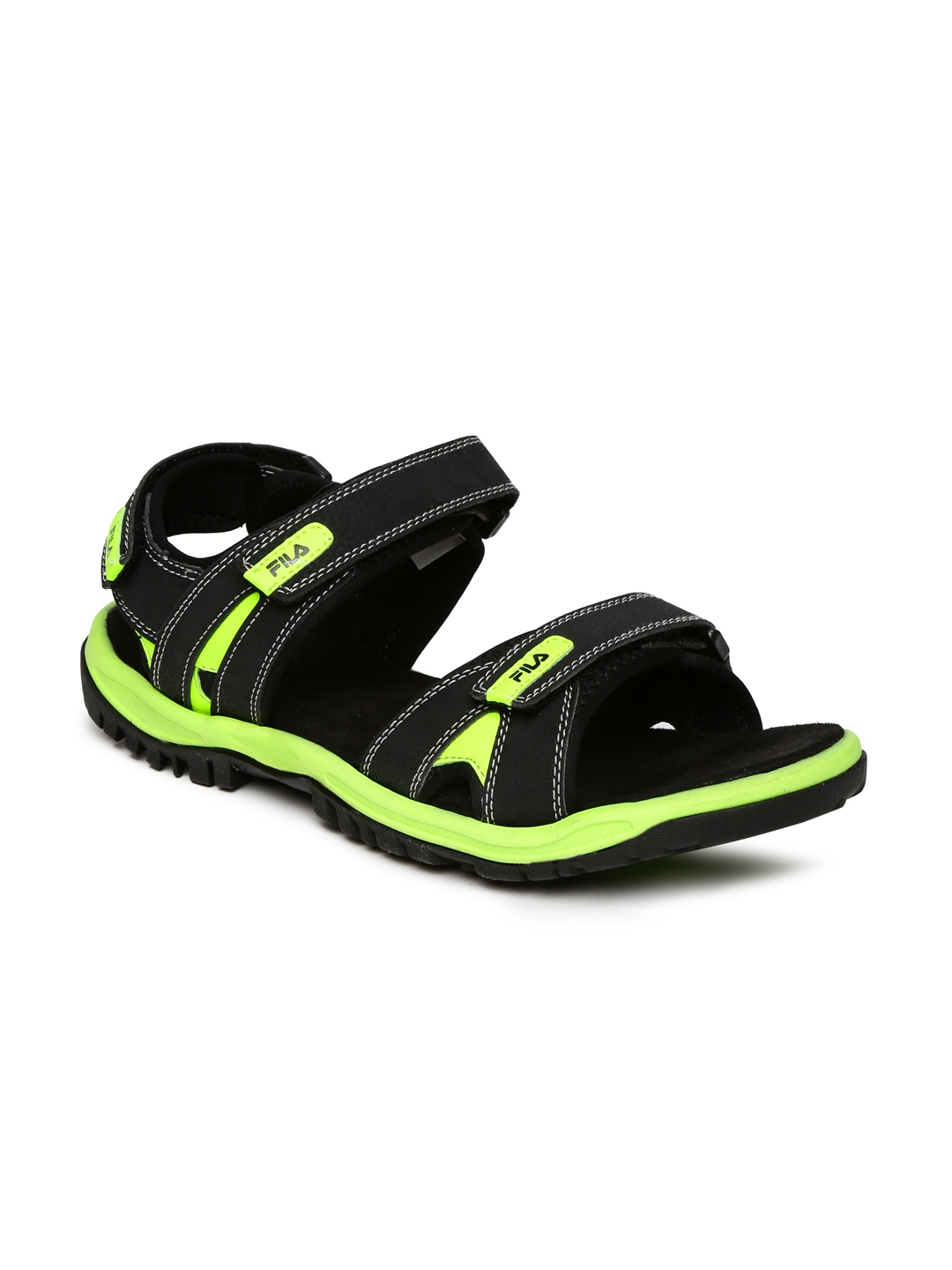Buy FILA Men Black Belmont Sports Sandals - Sports Sandals for Men ...