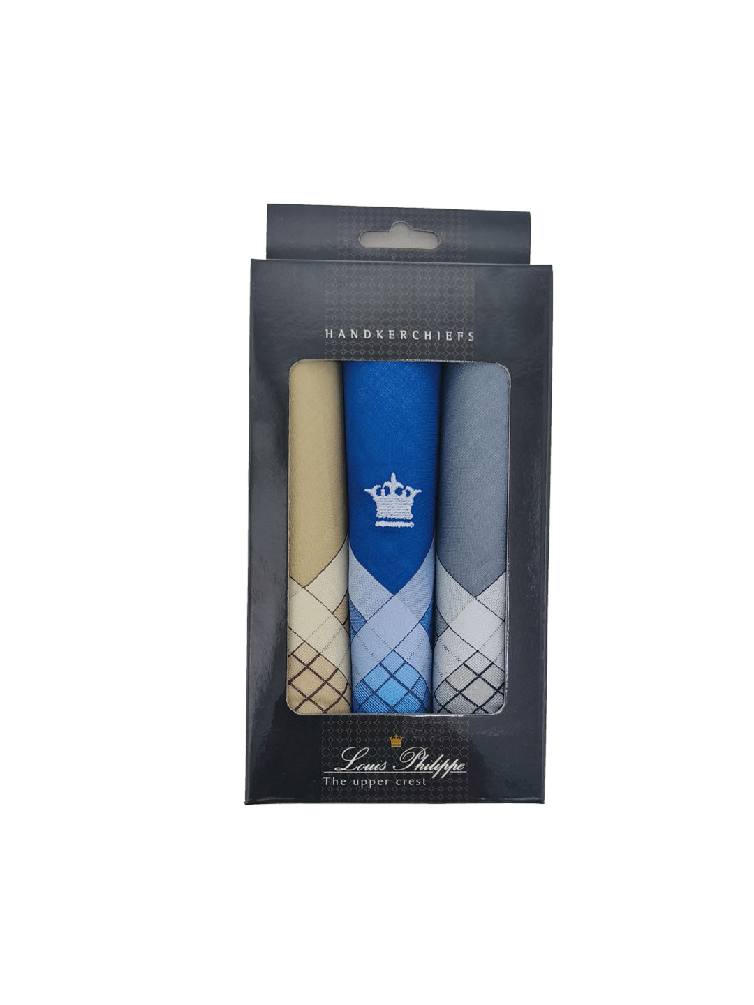 Buy Louis Philippe Men Pack Of 3 Striped Cotton Handkerchiefs ...