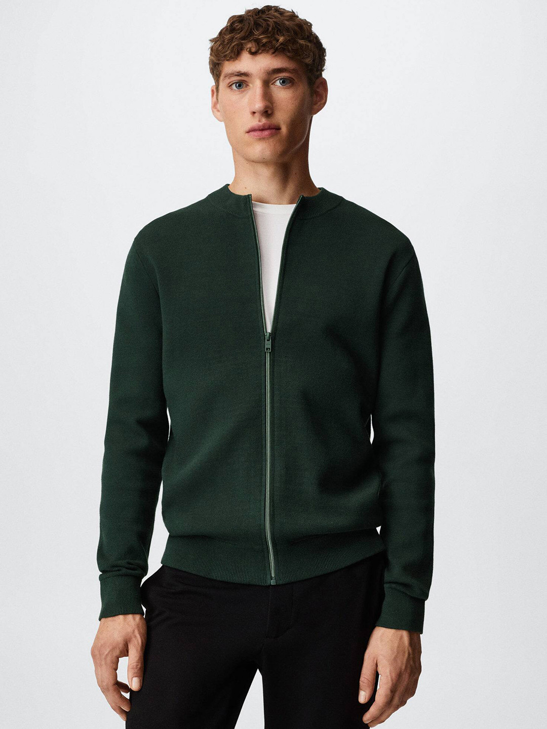 Buy MANGO MAN Zipper Performance Cardigan - Sweaters for Men 19914578 ...