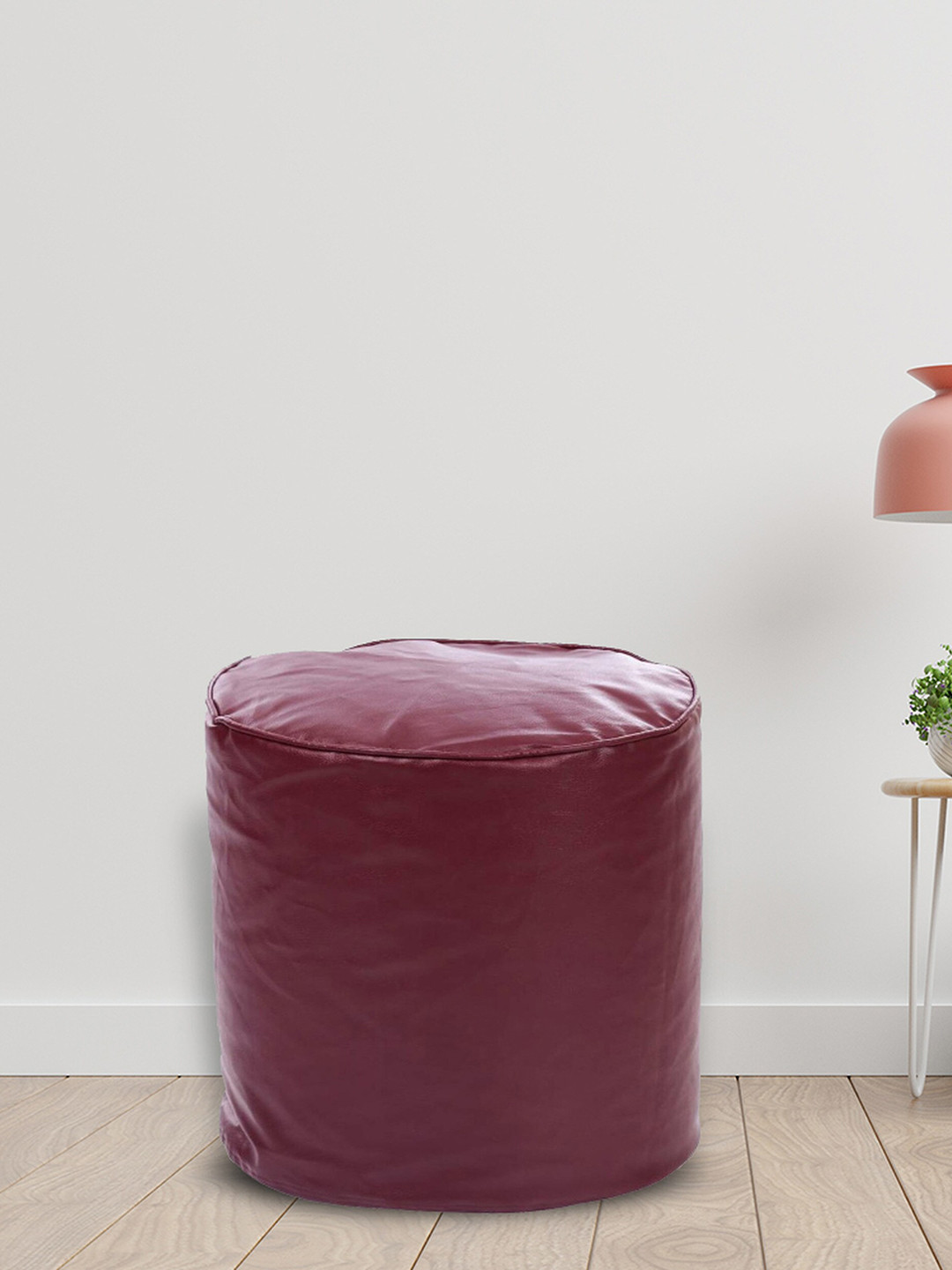 Buy SHIRA 24 Maroon Solid Foot Rest Stool Bean Bag Cover - Bean Bag ...