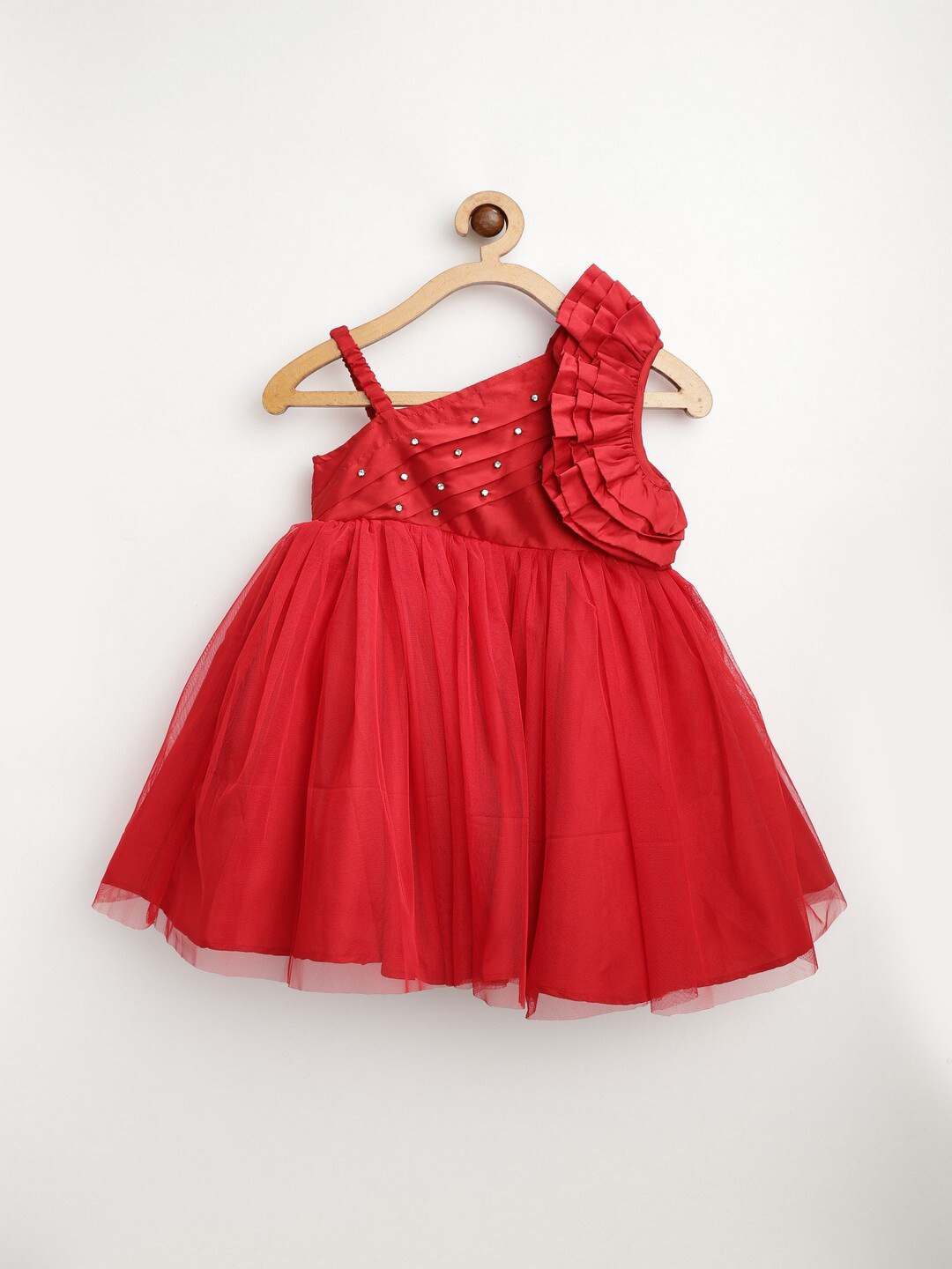 Buy Jelly Jones Red One Shoulder Mini Dress - Dresses for Girls ...