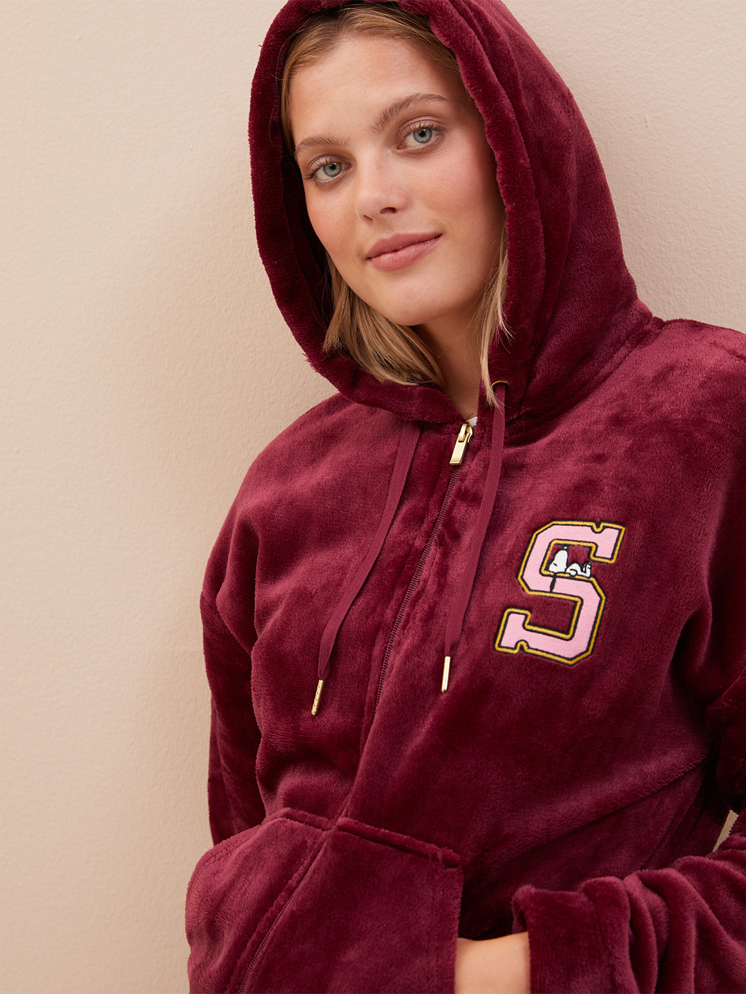 Buy Marks & Spencer Women Burgundy Lightweight Open Front Jacket With ...