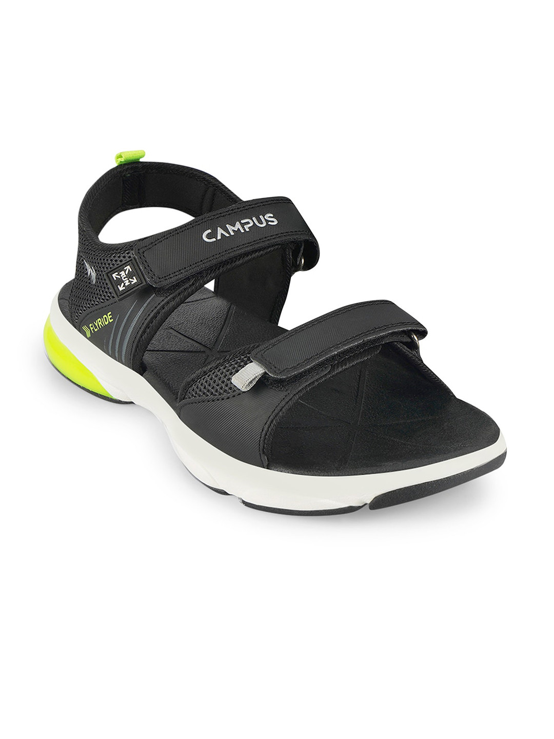 Buy Campus Men Black Solid Sports Sandal - Sandals for Men 19930144 ...