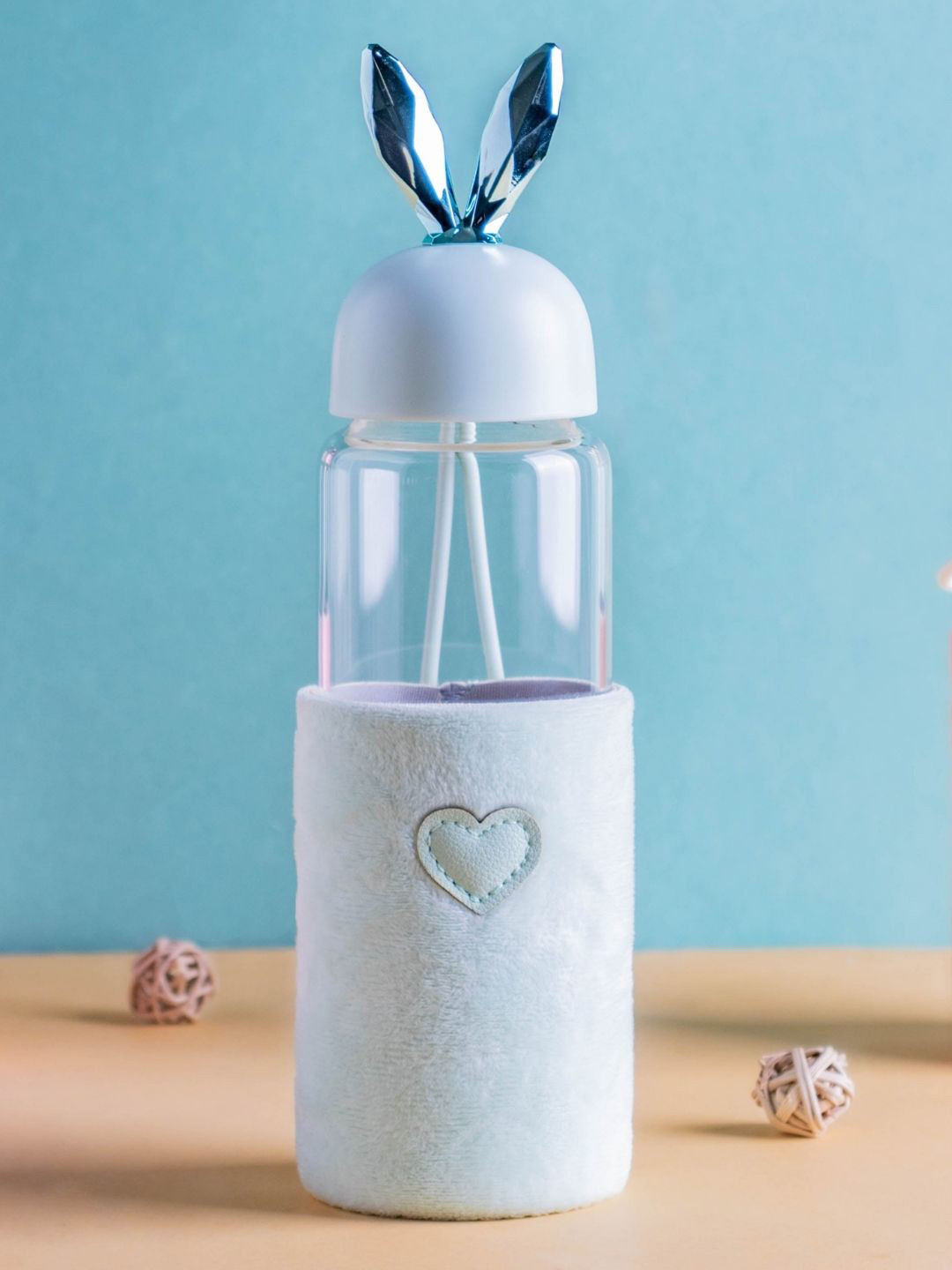 Buy Nestasia Transparent & Blue Solid Water Bottle 350 Ml - Water ...